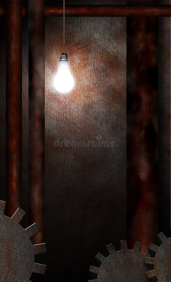 Iron walls and pipes stock illustration. Illustration of construction ...