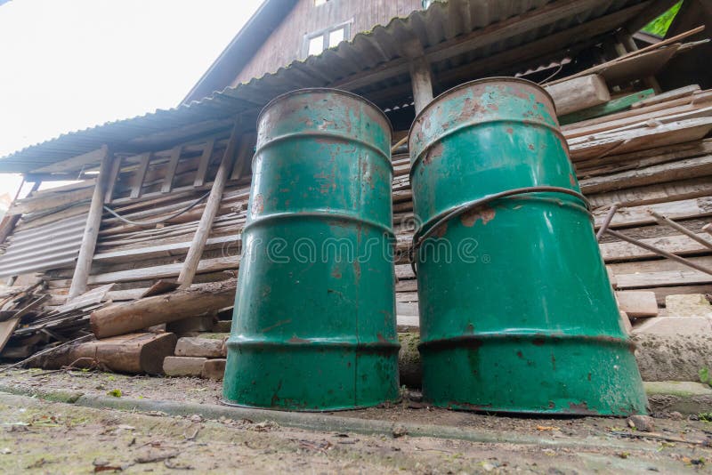 Iron Waste in the Home Backyard - Iron Collection. Stock Image - Image ...