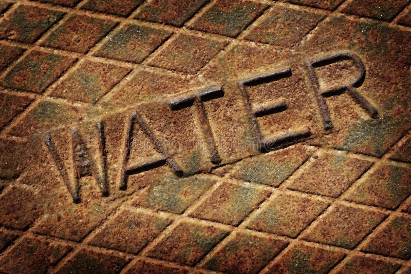Iron Water Utility Cover stock photo. Image of sign, iron - 90294474