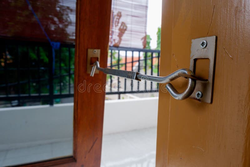 Iron window hook stock photo. Image of closeup, room - 234303858