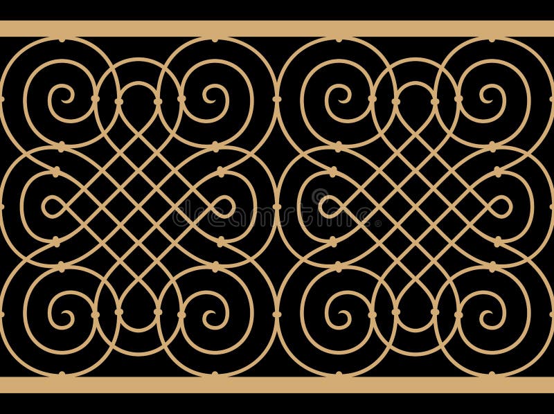Iron Work Seamless Border stock vector. Illustration of border - 68362895
