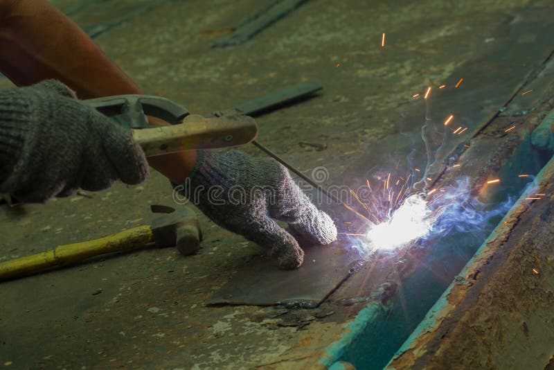 Iron Workers in the Factory Stock Image - Image of contractor, line ...