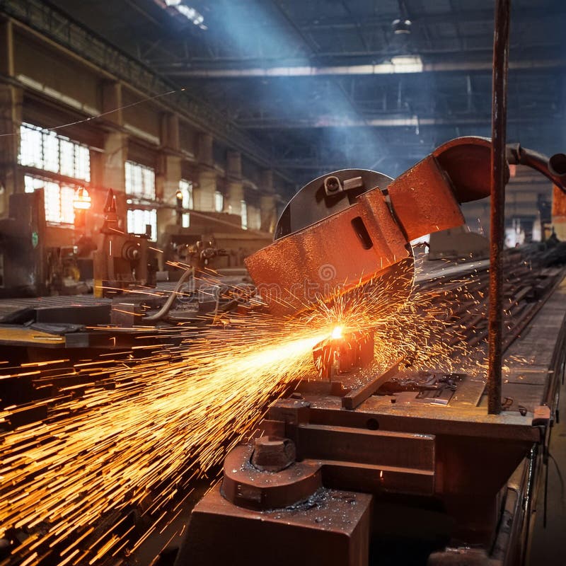 Iron working, AI generated stock illustration. Illustration of ...