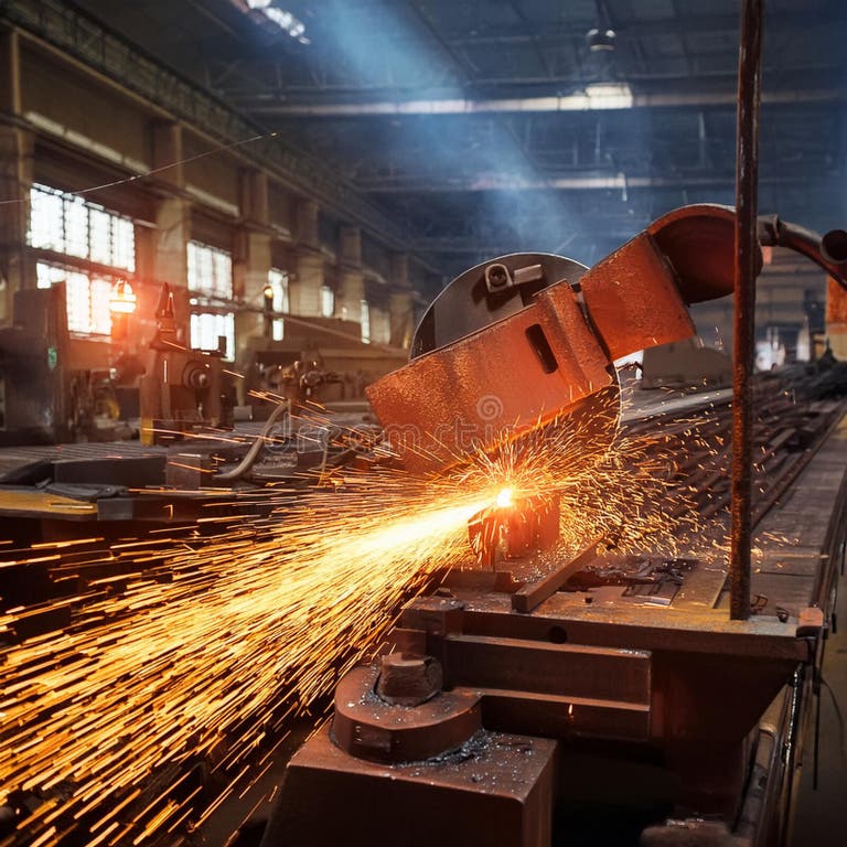 Iron working, AI generated stock illustration. Illustration of ...