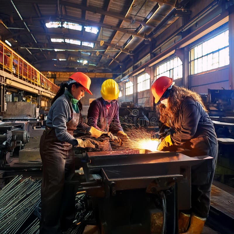 Iron Working Factory, AI Generated Stock Illustration - Illustration of ...