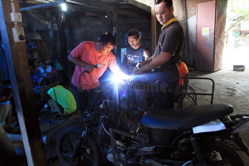 Iron workshop editorial photography. Image of java, central - 49576247