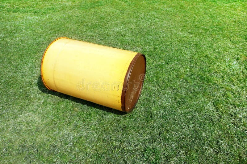 Iron yellow barrel stock image. Image of iron, cloud - 180014089