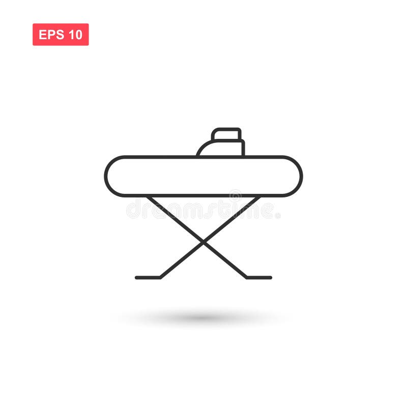 Ironing Board with Iron Vector Isolated 5 Stock Vector - Illustration ...
