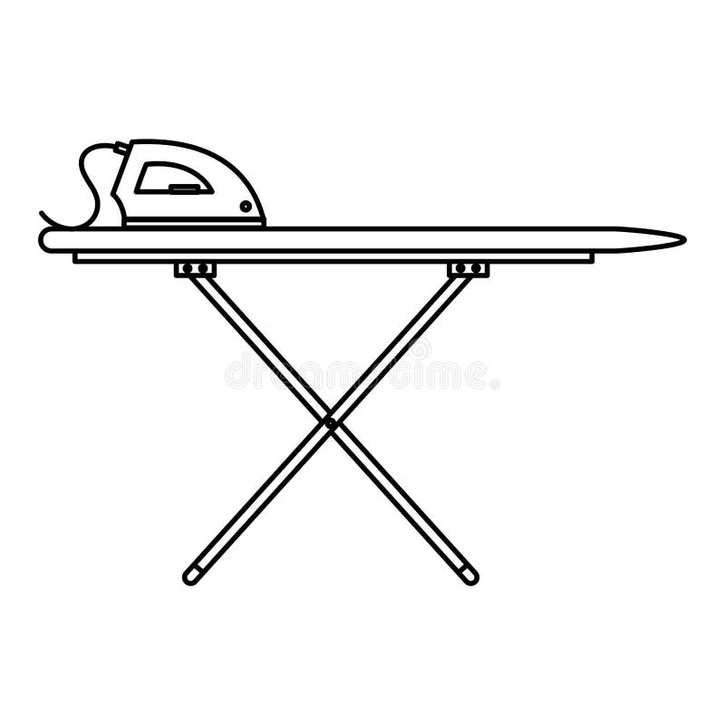 Ironing Board Laundry Service Stock Illustration - Illustration of ...