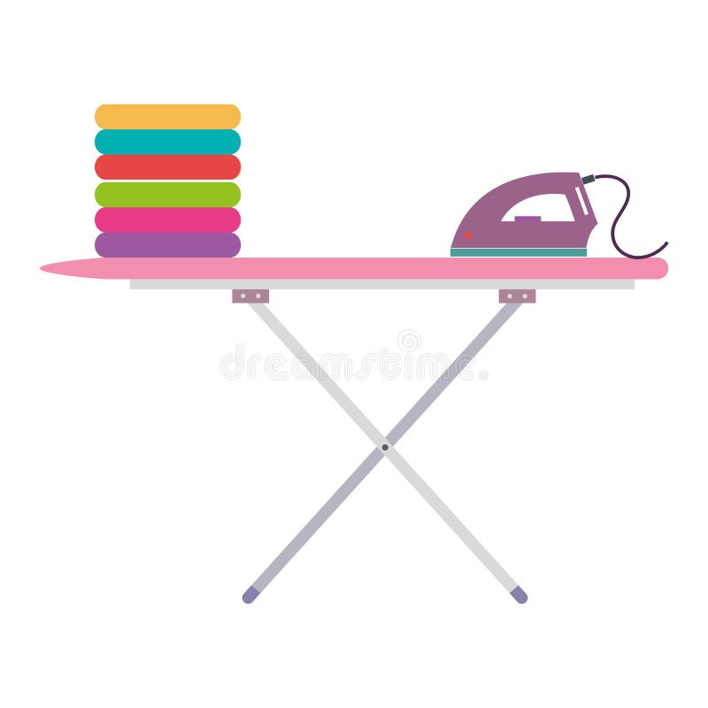 Ironing Board Laundry Service Stock Illustration - Illustration of ...