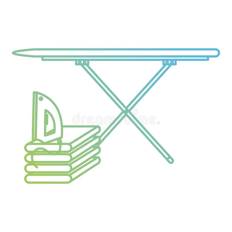 Ironing Board Laundry Service Stock Illustration - Illustration of ...