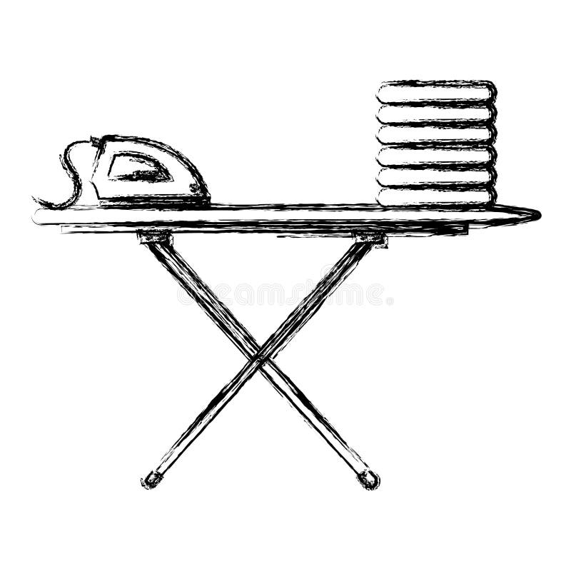 Ironing Board Laundry Service Stock Illustration - Illustration of ...