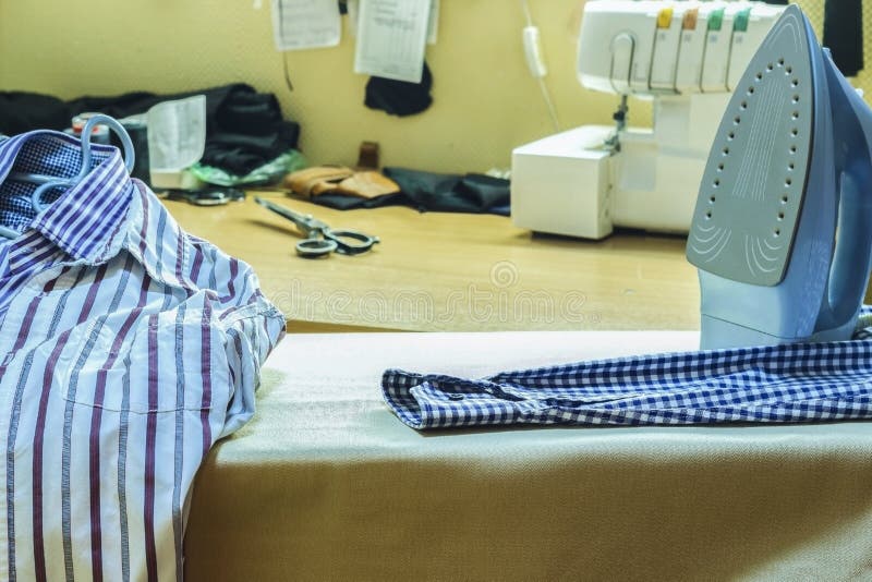 Ironing Board in the Sewing Studio. it Has Iron and Things for I Stock ...