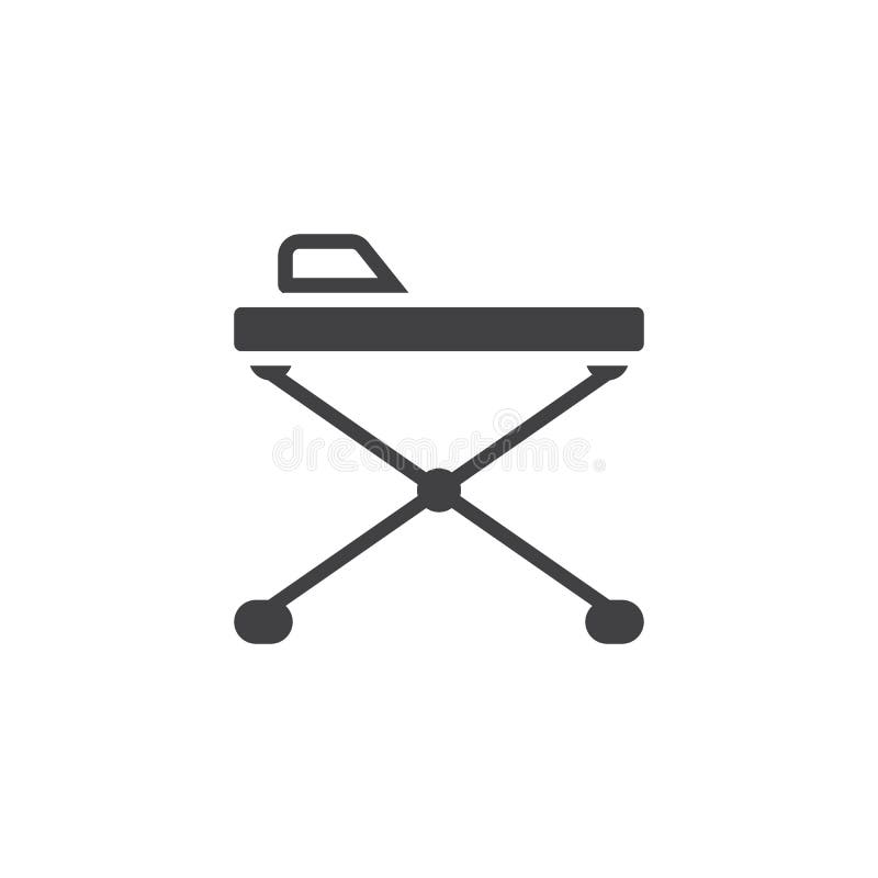 Ironing board vector icon stock vector. Illustration of icon - 111367272