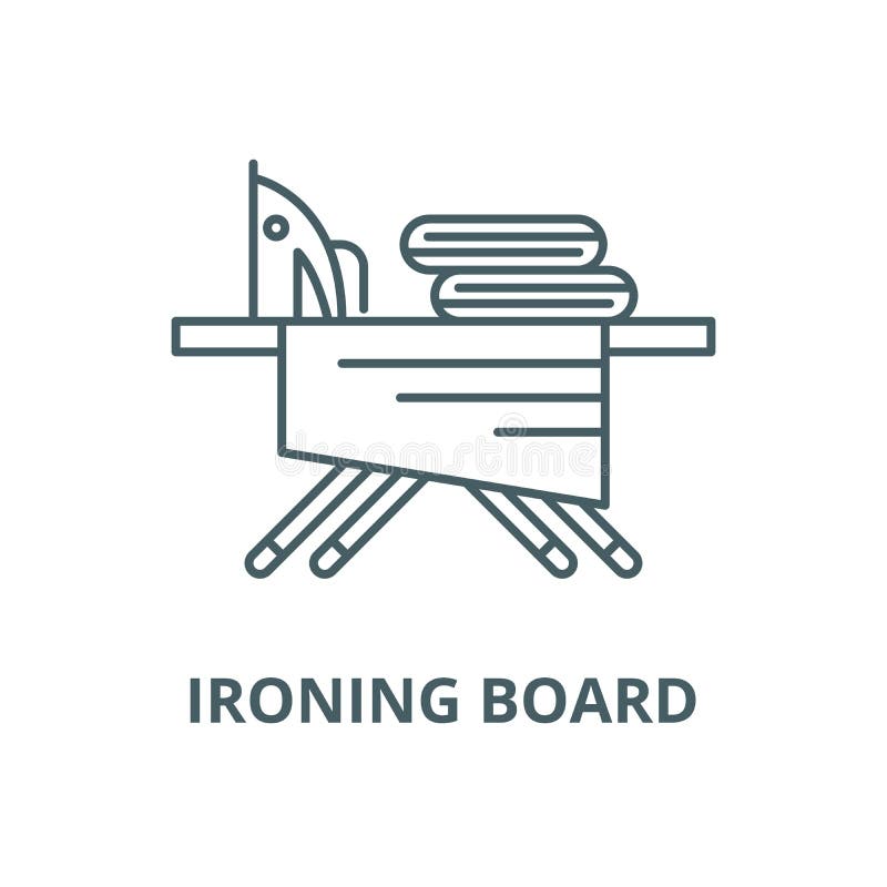Ironing Board Line Icon Concept. Ironing Board Vector Linear ...