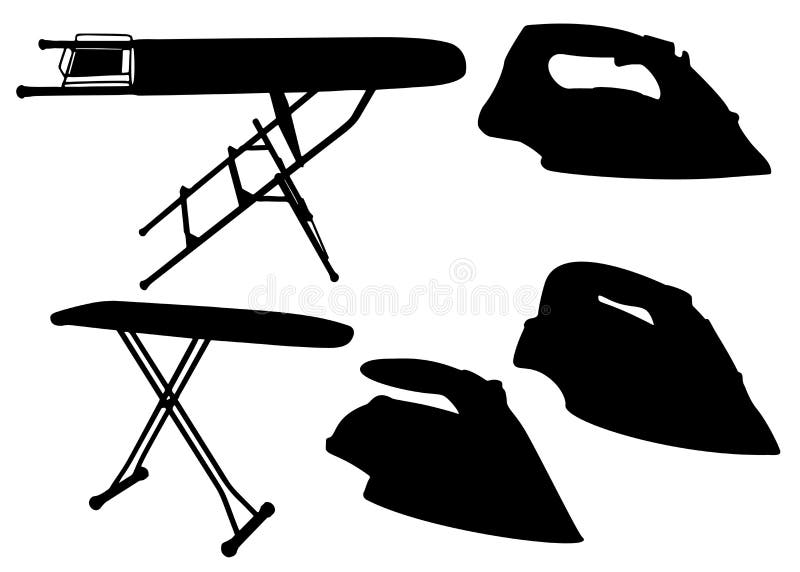 Ironing Boards and Irons Included. Stock Vector - Illustration of irons ...
