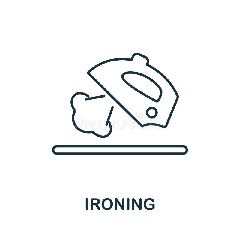 Ironing Icon. Simple Illustration from Laundry Collection Stock Vector ...