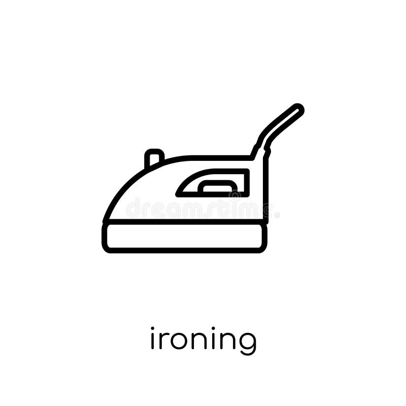 Ironing Linear Icon. Modern Outline Ironing Logo Concept on Whit Stock ...
