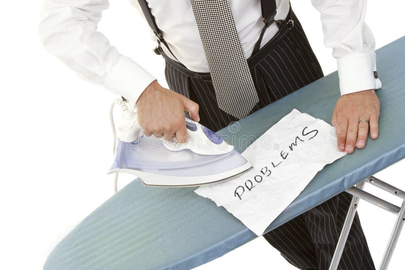 Ironing out problems 4 stock image. Image of resolving - 10759237