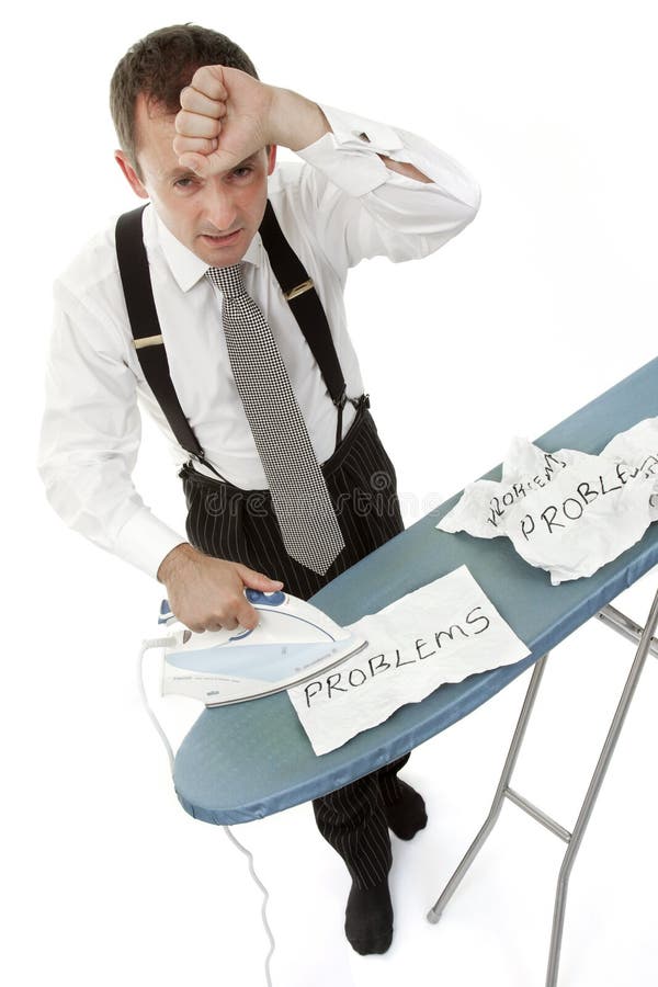 Ironing out problems 4 stock image. Image of resolving - 10759237