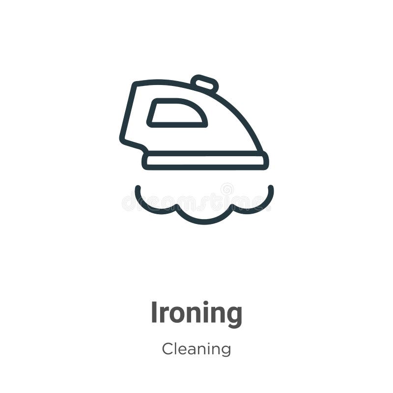 Ironing Vector Icon on White Background. Flat Vector Ironing Icon ...