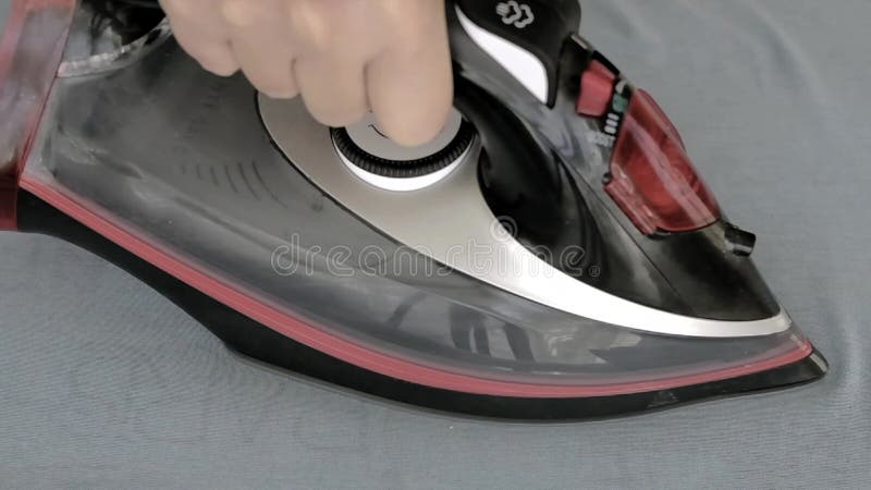 Ironing Person`s Hand and Iron Close-up Stock Video - Video of clothes ...