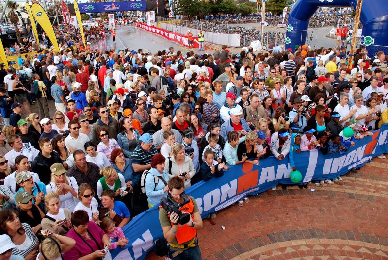 Ironman spectators editorial stock photo. Image of watch - 4889728