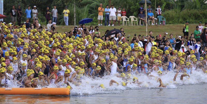 Ironman Triathllon Swimming Race Start Editorial Photo - Image of ...