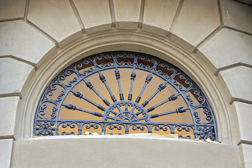 Ironwork Arch Window stock image. Image of architecture - 370317403
