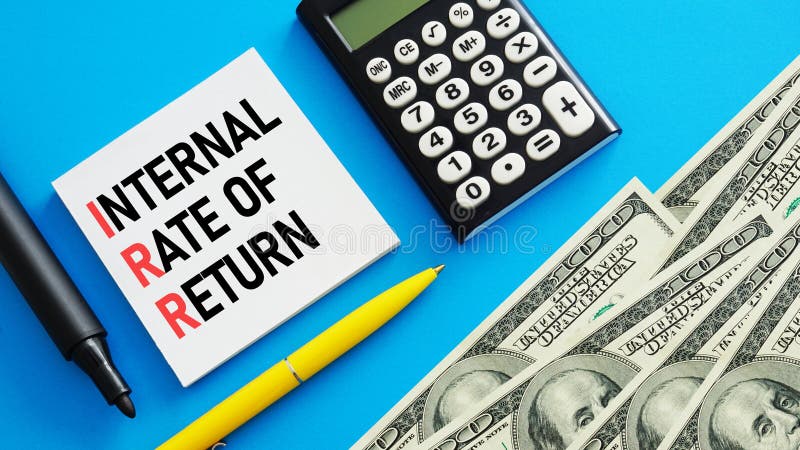 IRR Internal Rate of Return is Shown Using the Text Stock Photo - Image ...