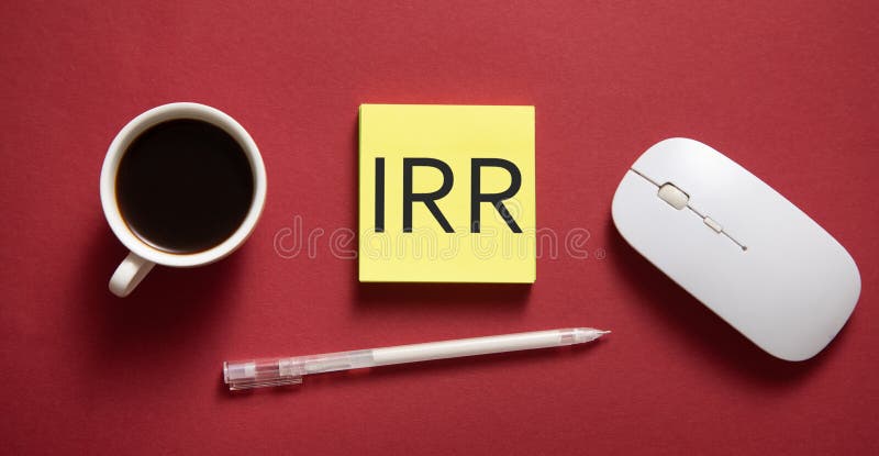IRR-Internal Rate of Return on Sticky Note. Business Concept Stock ...
