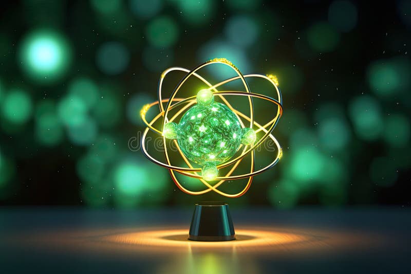 Irradiation Science: Atomic Nucleus Electrons Neutrons Protons. Model Shows that an Atom is ...
