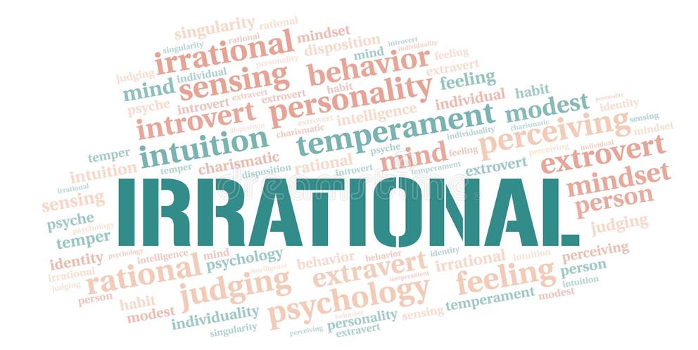 Irrational Typography Word Cloud Create with the Text only. Stock ...