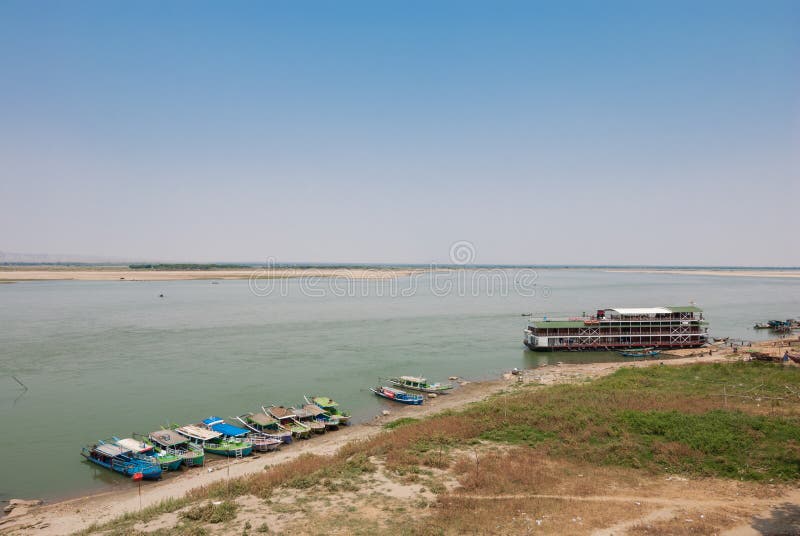 Irrawaddy river stock photo. Image of water, landmark - 58665420