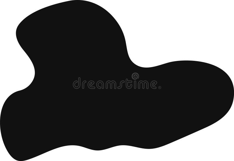 Irregular Abstract Black Shape with Smooth Curves and Rounded Edges ...