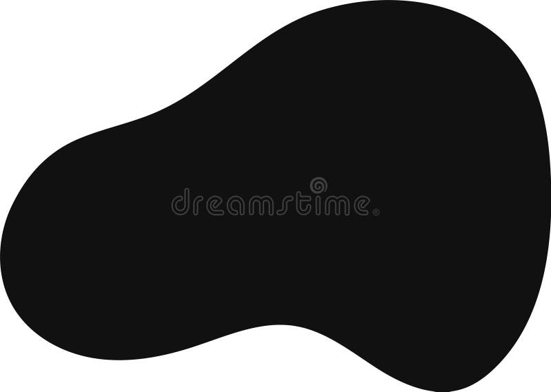 Irregular Abstract Curved Flowing Shape with Smooth Edges Creating a ...