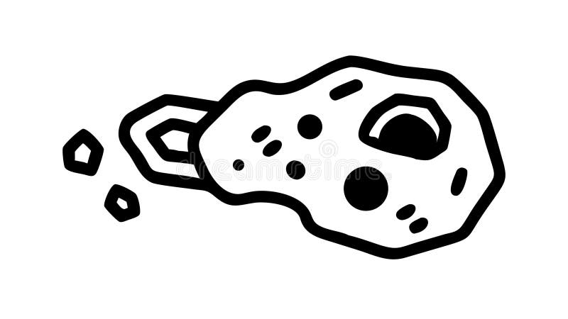 Irregular Asteroid Outline, Symbolizing Cosmic Uniqueness, Vector ...