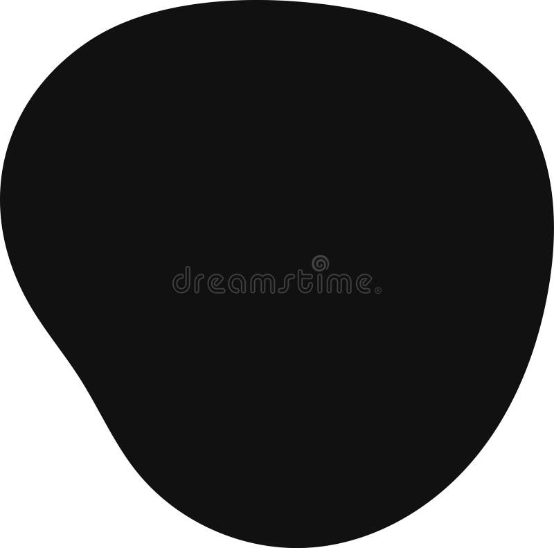 Irregular Black Blob Shape with Soft Edges Creating an Abstract and ...