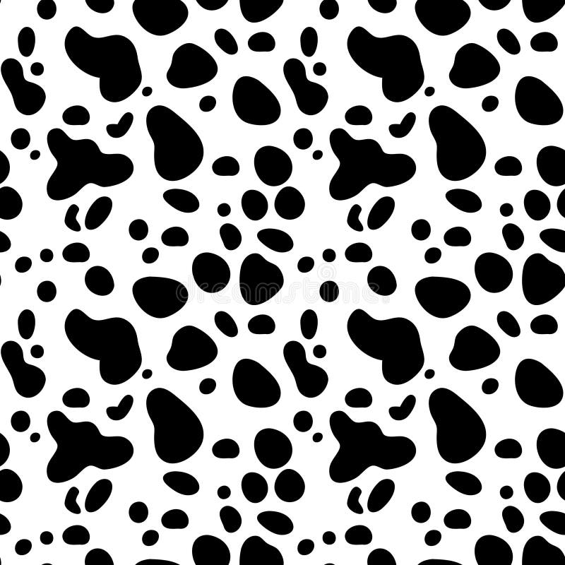 Irregular Black Dots Pattern. Seamless Hand Drawn Graphic Print Stock ...