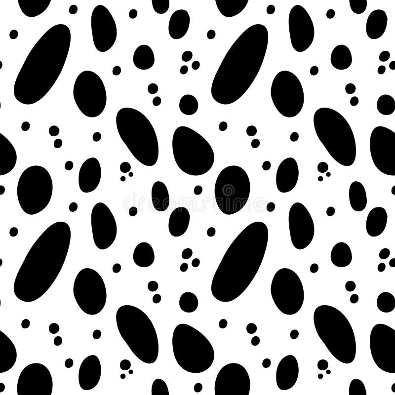 Irregular Black Dots Pattern. Seamless Hand Drawn Graphic Print Stock ...