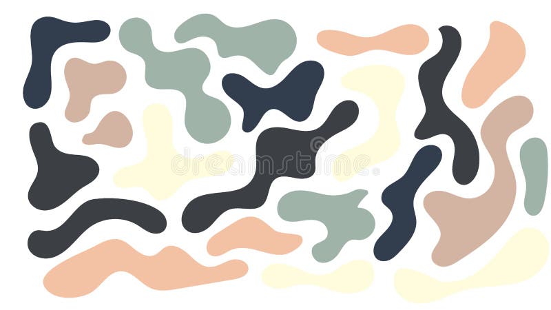 Irregular Blob Set Of Abstract Organic Shapes Abstract Irregular Random Blobs Pastel Green