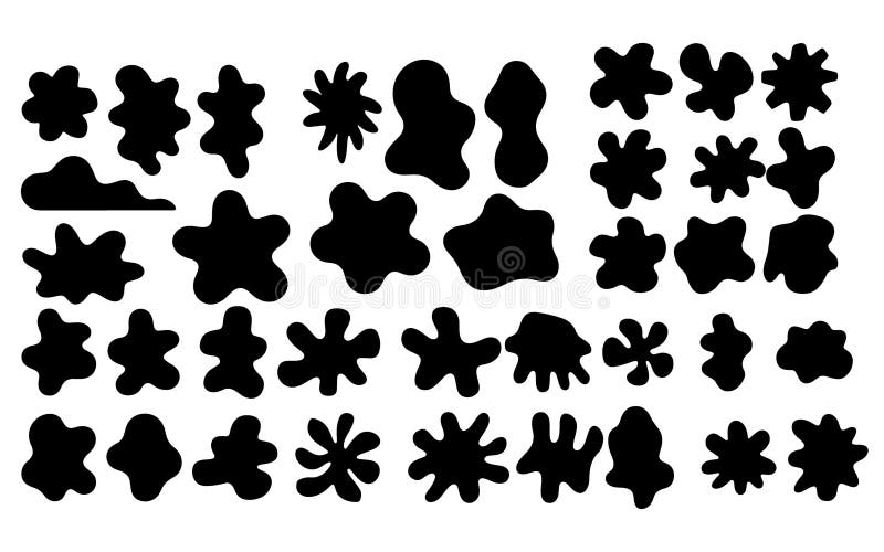 Irregular Blob Shape Vector Illustration Set Stock Vector ...