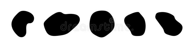 Irregular Blob Shapes Organic. Random Spotting, Ink Blotch. Abstract ...