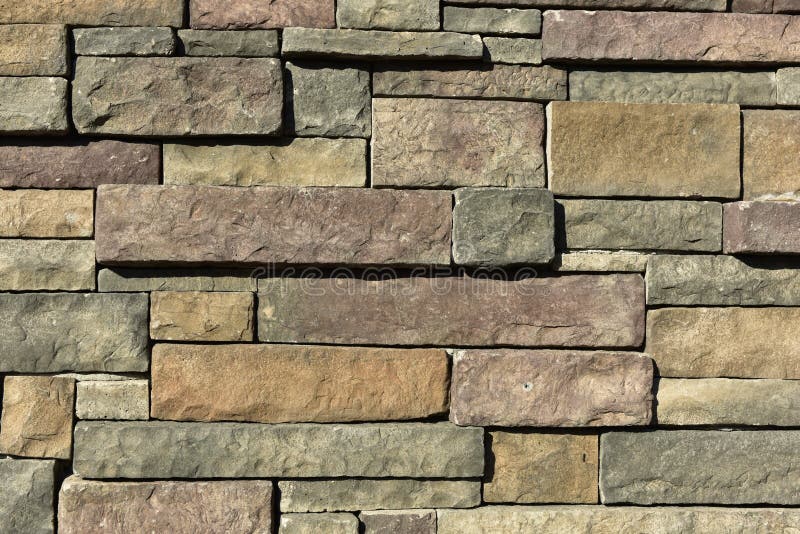 Irregular Brick Wall with Differently Colored Stones Stock Image ...