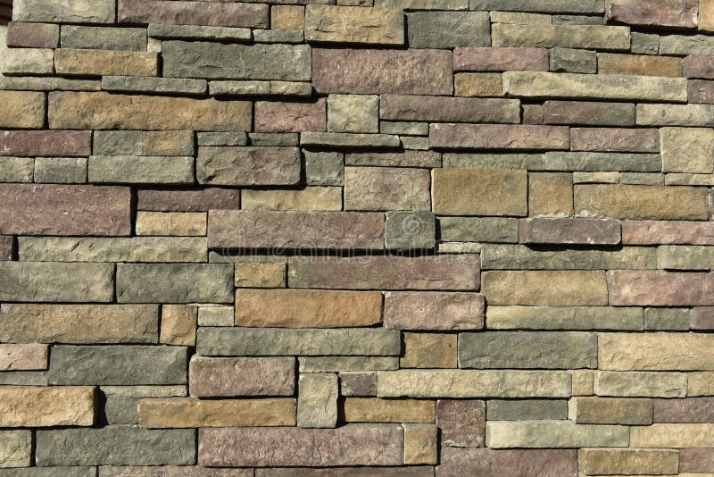 Irregular Brick Wall with Differently Colored Stones Stock Photo ...
