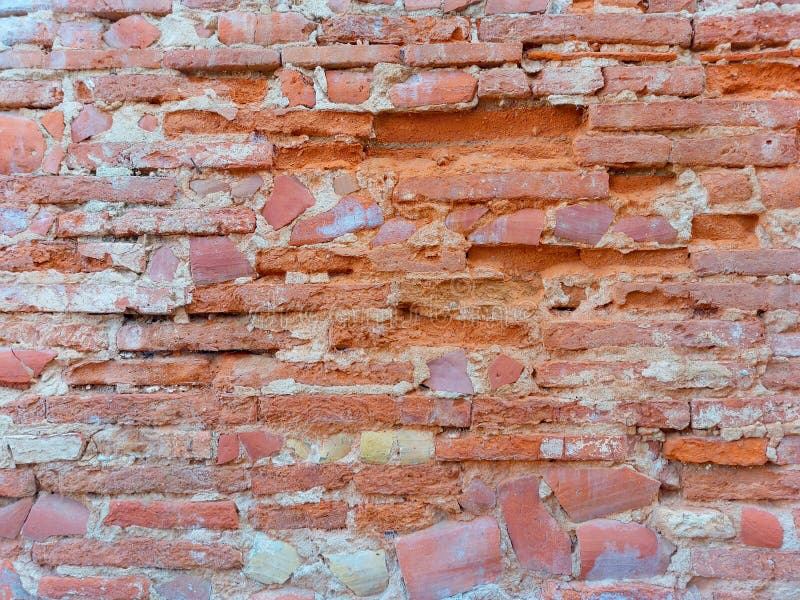 Deteriorating brick wall. stock photo. Image of vintage - 342197666