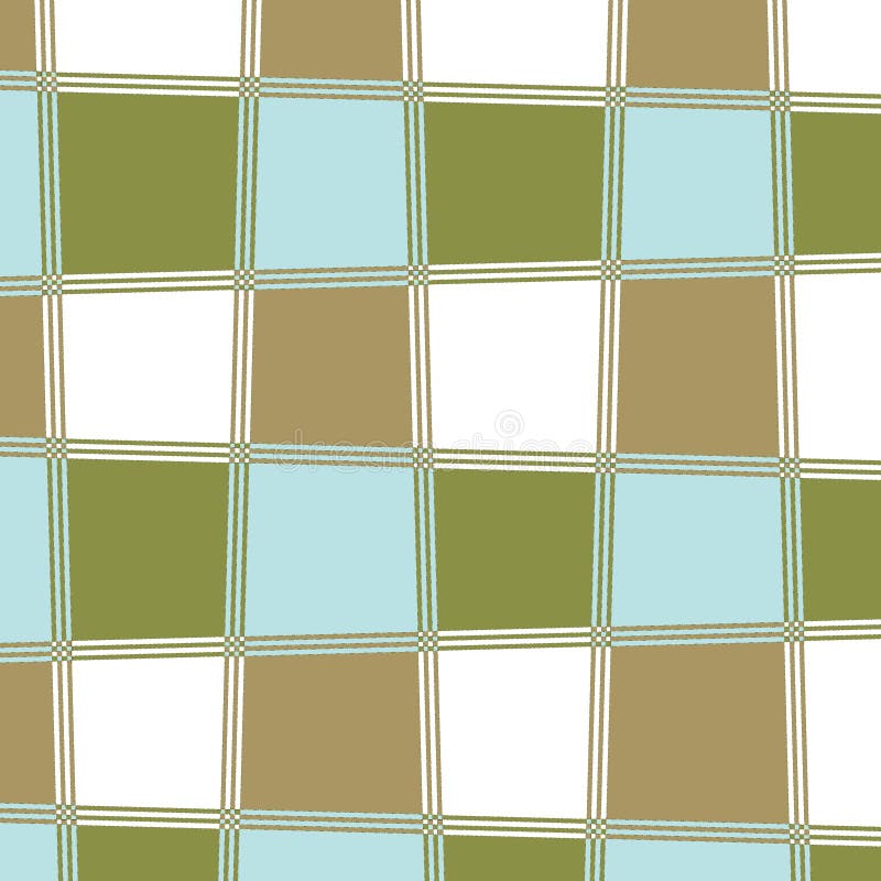 Irregular Check Pattern in Green and Teal Stock Illustration ...