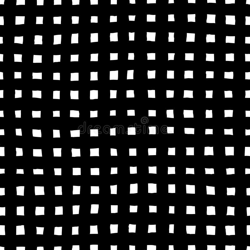 Irregular Checkered Plaid Pattern. Gruge Brush Seamless Hand Drawn ...