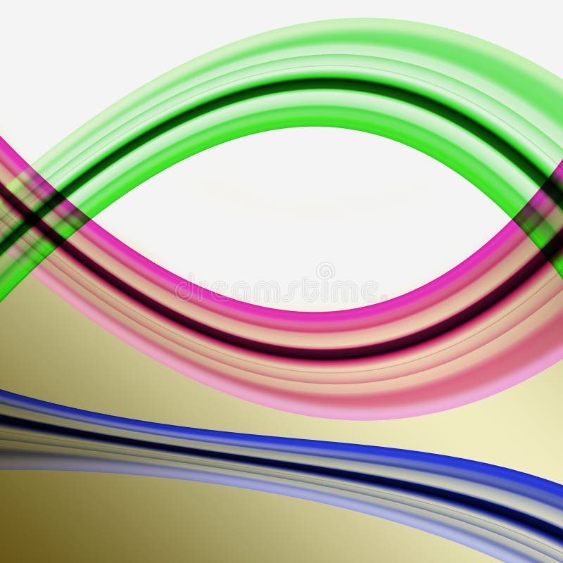 Irregular Curved Colored Stripes Stock Illustration - Illustration of ...