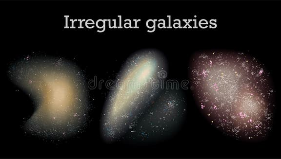 Irregular Galaxies, Vector Illustration of Space Stock Vector ...